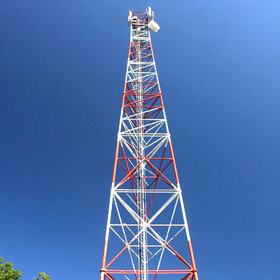 4 Legged Telecommunication Angular Steel Lattice Tower 60m Hot dip galvanization