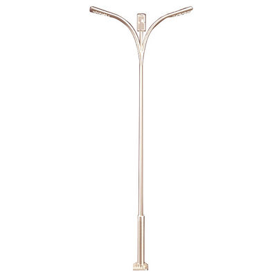 Single Arm Bracket Galvanized Steel Roadway And Highway Street Light Pole