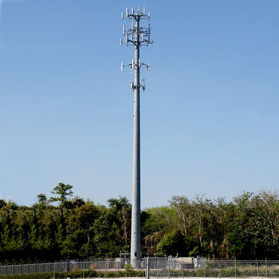 Mobile Network Cell Phone Monopole Tower Hot Dip Galvanization