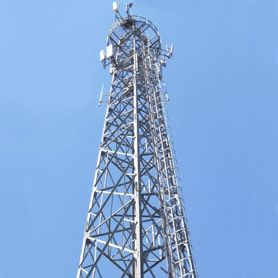 3 Legged Galvanized Lattice Steel Towers 80m Antenna Telecommunication Tower