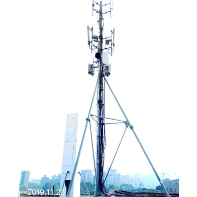 Hot Dip Steel Rooftop Telecommunication Tower Q235 Microwave Towers