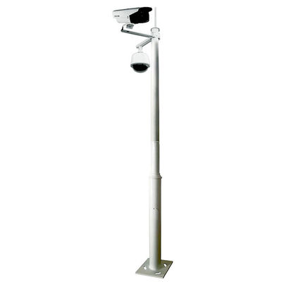 Structural Steel CCTV Camera Mounting Pole Dual Arms VMS Cantilever 6m ...