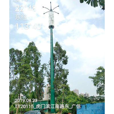 Galvanized Steel High Mast Light Tower Monopole 30 Meter For 5g ...