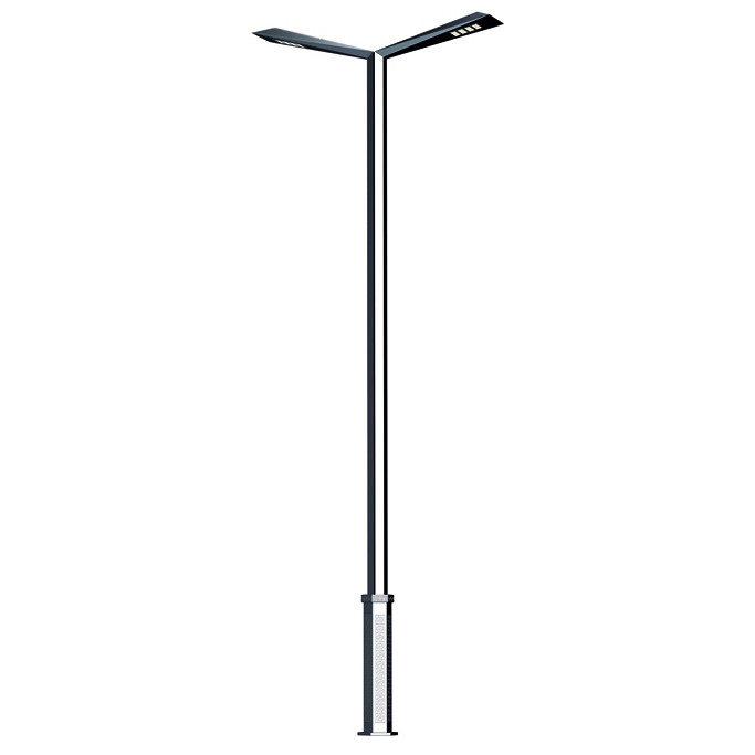 6m Galvanized Steel Light Pole Color powder coating Weather Resistance