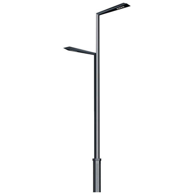 6m Galvanized Steel Light Pole Color powder coating Weather Resistance