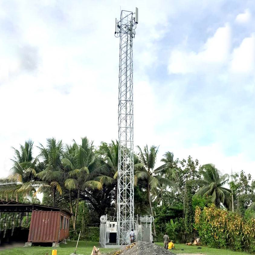Hot Dip Galvanized Steel Self Support Tower For Telecom Signals Power ...