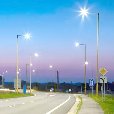 5m to 18m Galvanised Steel Street Light Poles for Roadway and Highway ...