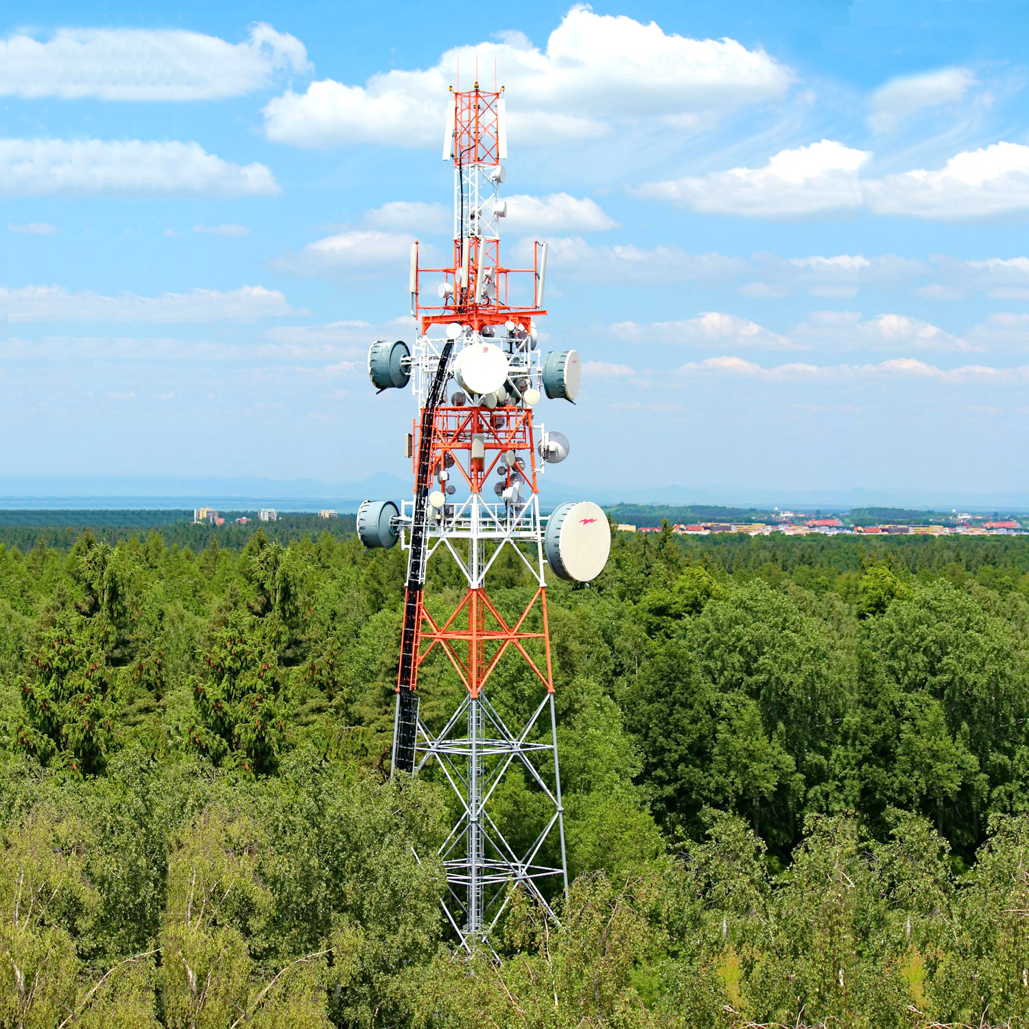 30-60m Self-support Galvanized Steel Telecom BTS Tower or Mast Complied ...