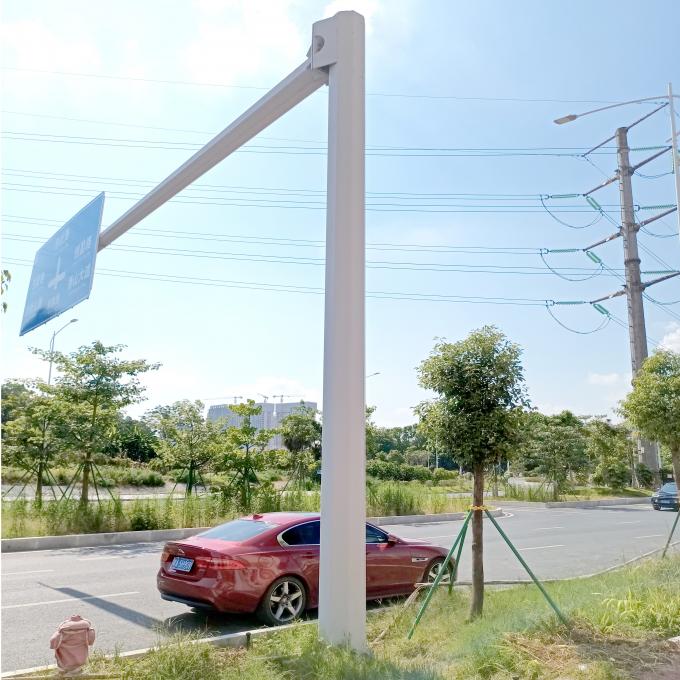 Galvanized Steel Billboard Pole Q235B Q345B cctv camera posts 30m