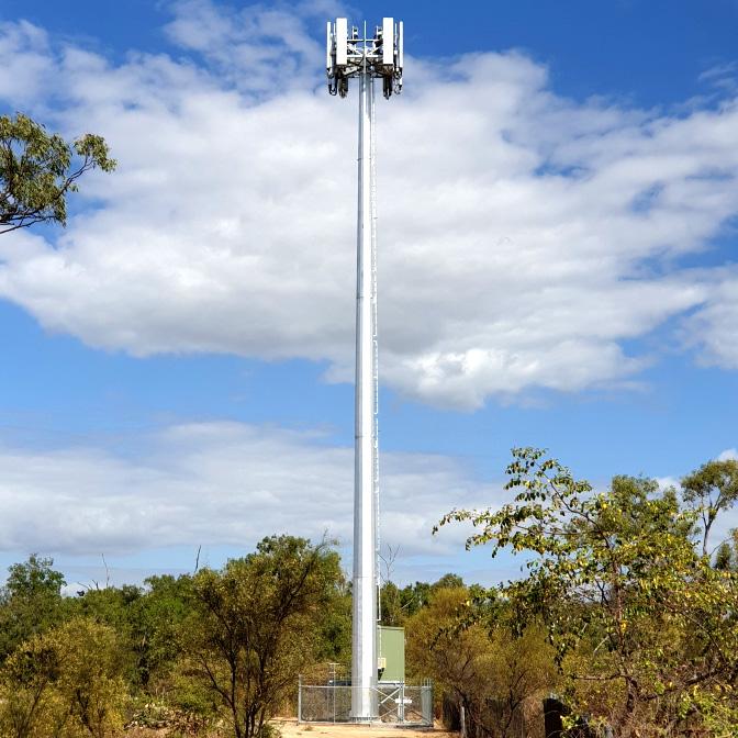 30m High Mast Galvanized Steel Camouflaged Mobile Cell Tower and Light Pole