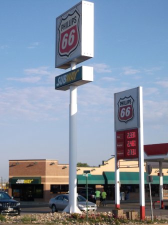 Traffic Sign 35m Galvanized Steel Structures Tubular steel pipes Material