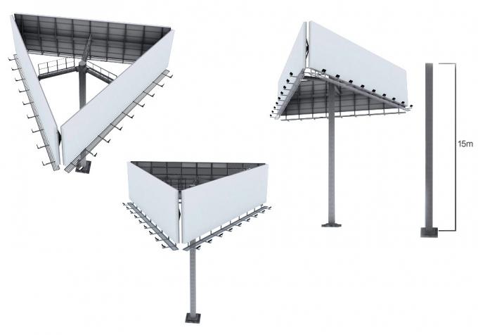 N Shape 45m Galvanized Steel Structures Highway Gantry Frame