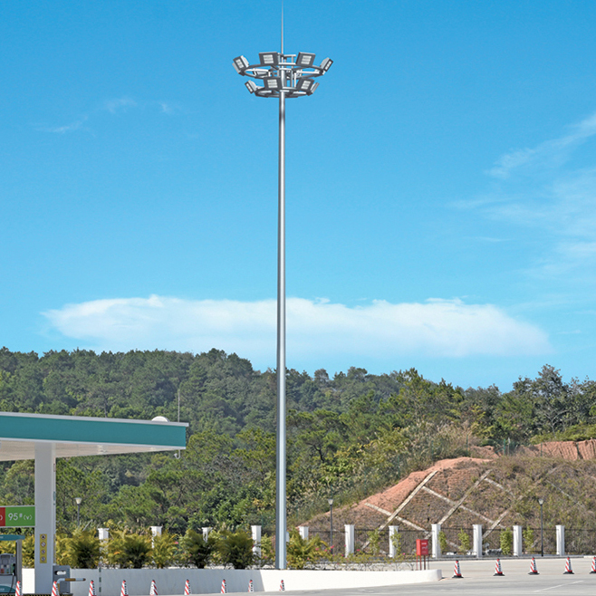 45m Q235B Galvanised Street Light Pole For Mounting 10-30 LED Lamps