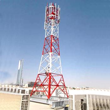 Cell Phone Lattice Steel Towers 150m Height Anchor Bolts Connection
