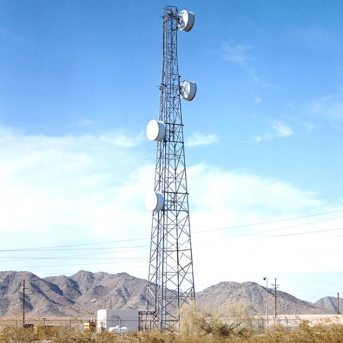 Galvanized Steel Lattice Steel Towers Masts ASTM 572 Color Powder Coating