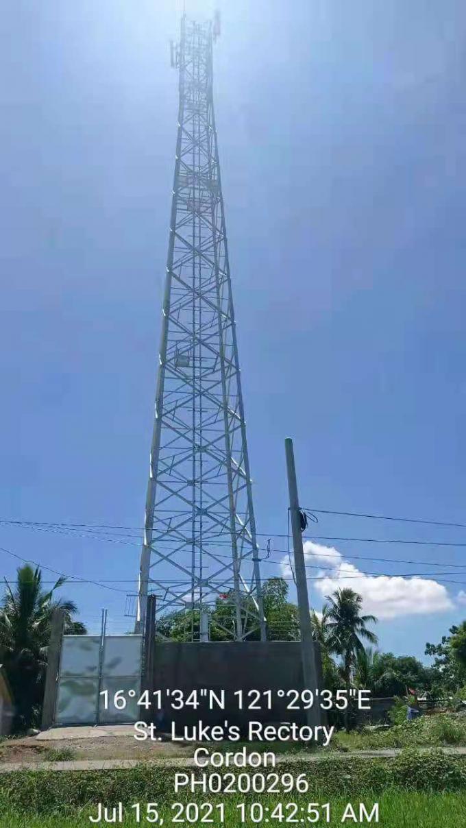 Galvanized Steel Telecom Tower Self Support Mast Rapid Deployment Site RDS