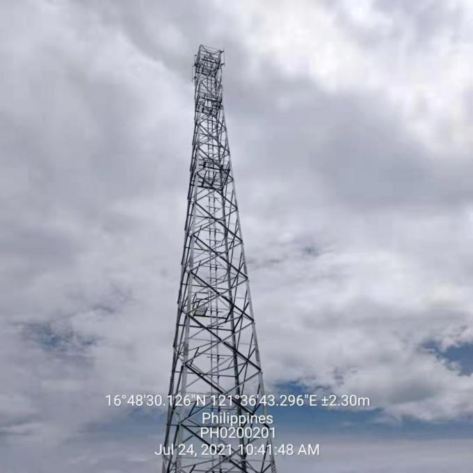 Galvanized Steel Telecom RDS Tower ASTM A123 355MPa Yield Strength