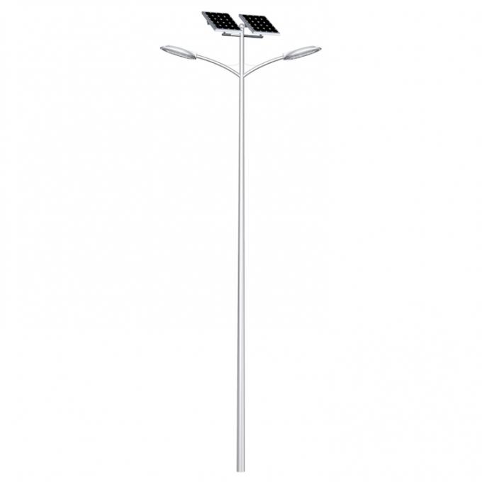 10m Tapered Round Galvanised Street Light Pole With Double Mounting ...