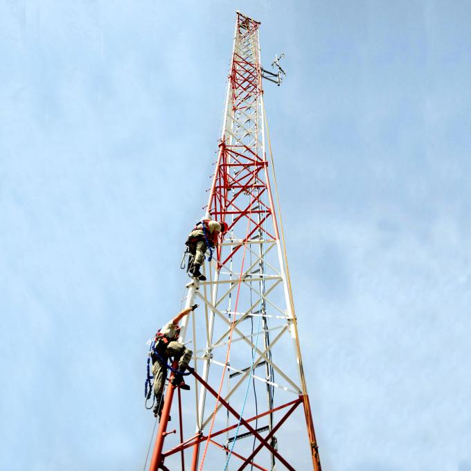 Greenfield Telecom Steel Tower For Broadcasting Networking 30m - 60m Height