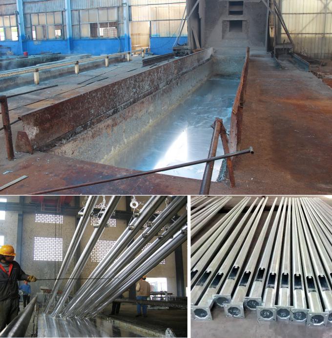 Tapered Conical Or Octagonal Street Light Pole Galvanized Steel for Residential