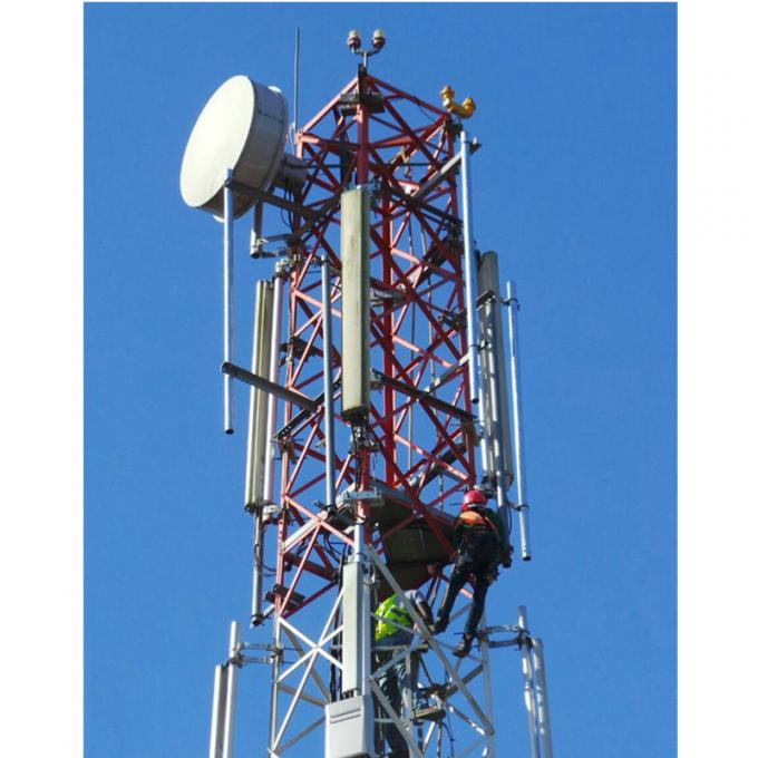 Customized Carbon Structural Steel Lattice Tower With Bolts And Nuts