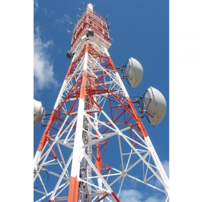 Network Connectivity Galvanized Steel Telecom Tower With Bolting ...