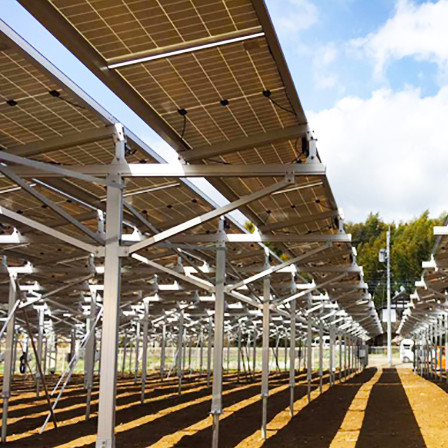 HDG Steel Solar Panel Mounting Structure For Industrial Thickness: 1.2 ...