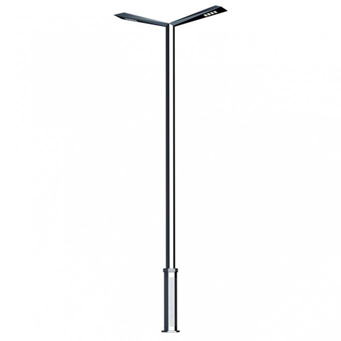 5m Conical Galvanised Street Lighting Pole With Custom Mounting Brackets