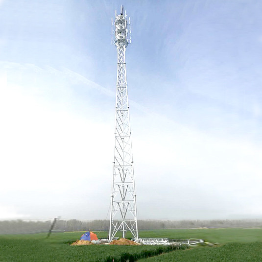 BTS Transmission Steel Tower 20m To 100m Free Standing Greenfield ...